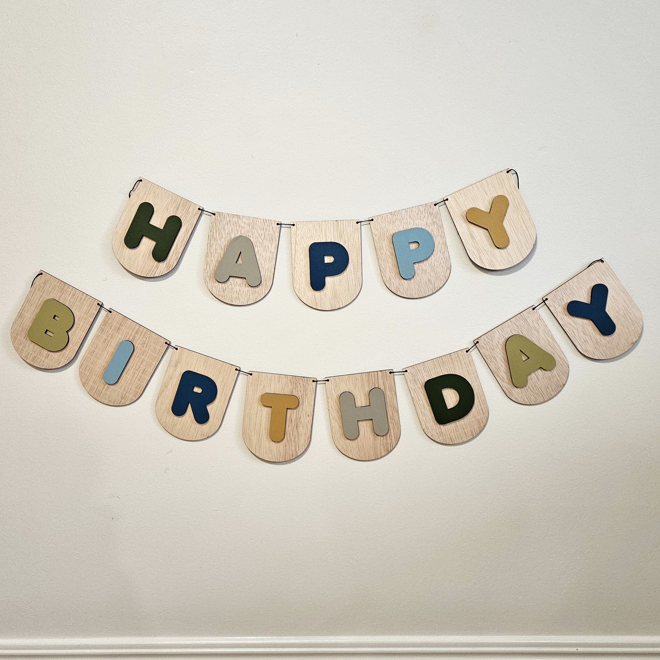 Happy Birthday Bunting | Eco-Friendly Timber Party Decoration – knobbly.