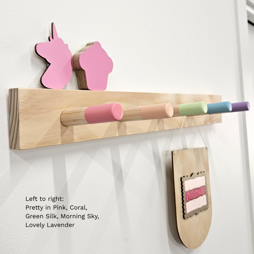 Shop Colourful Kids Peg Rails & Timber Peg Racks | Kids Storage – knobbly.