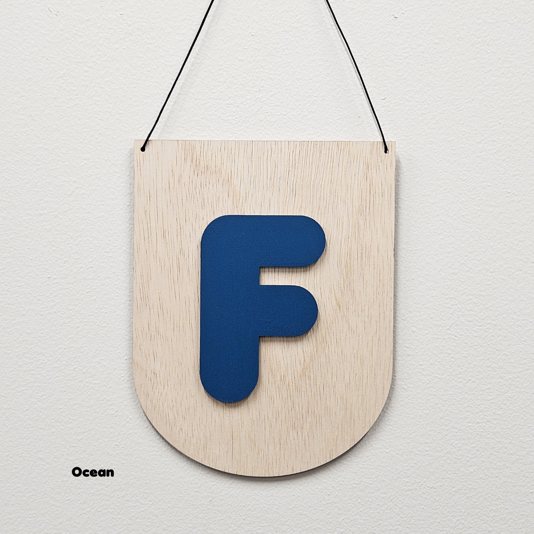 Letter F Wall Sign – Fun & Colourful Kids Room Decor | Knobbly – knobbly.